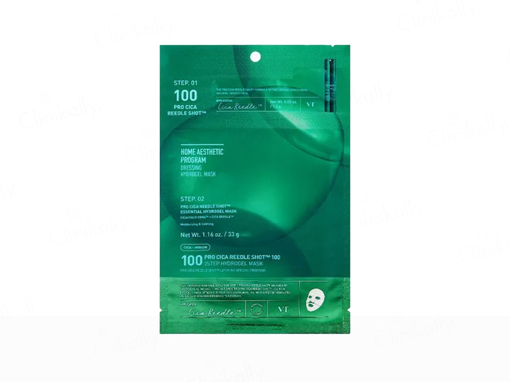 VT Cosmetics 100 Pro Cica Reedle Shot 2-Step Hydrogel Face Mask Kit ...